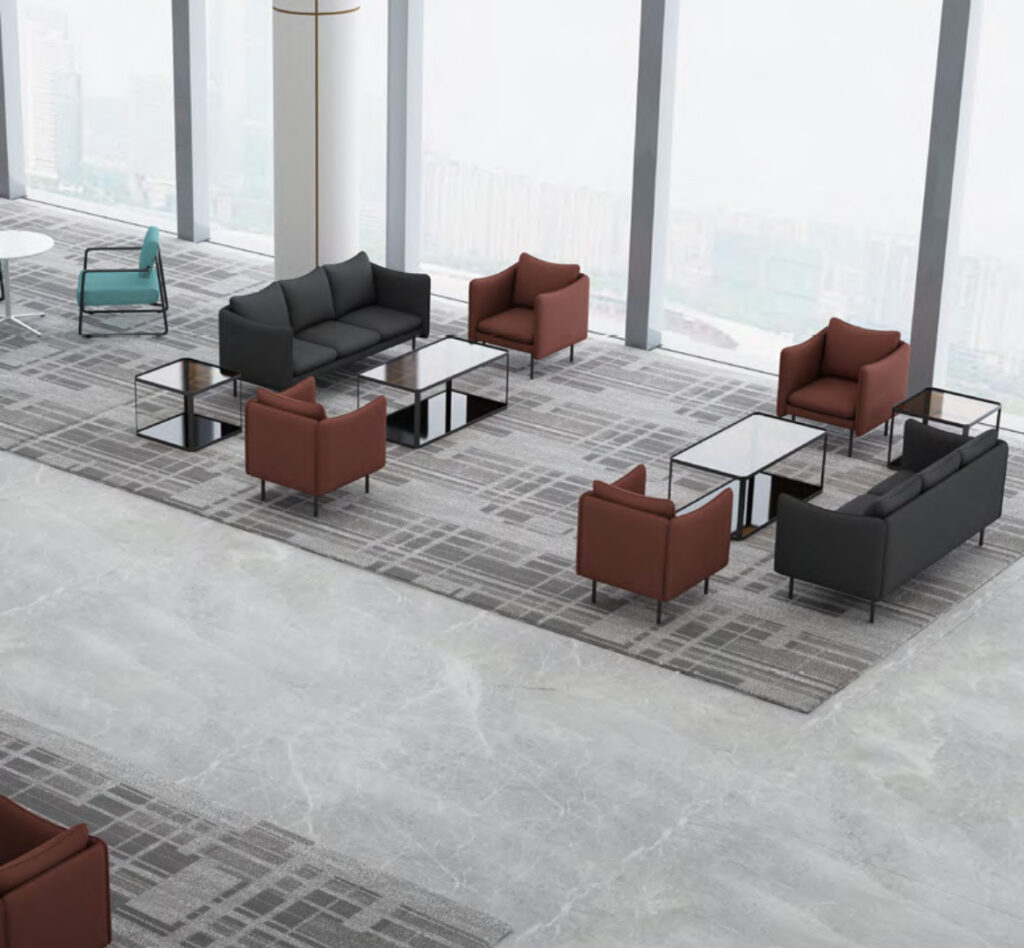 Sleek Traditional Matching Lounge Settings For Office Spaces – Single ...