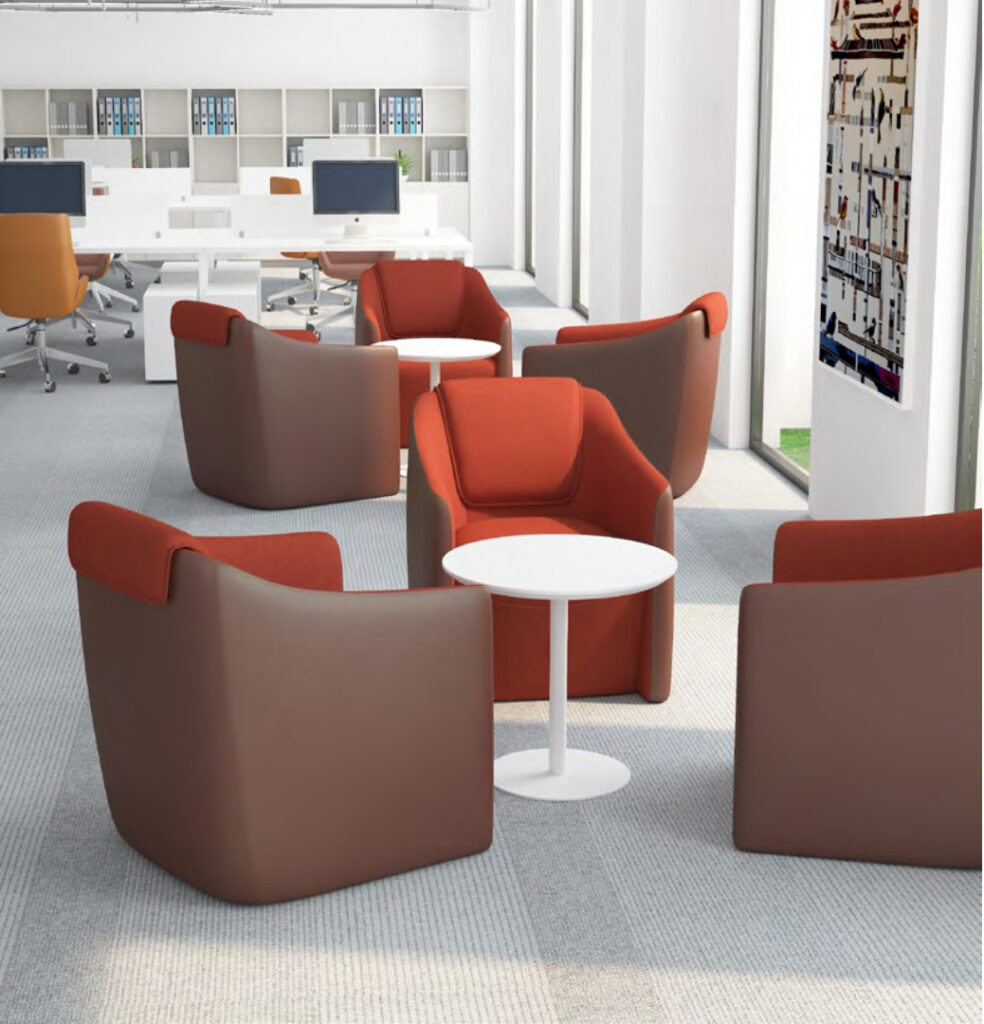 Stylish Upholstered Single Waiting Area Seat | The Corporate Desk