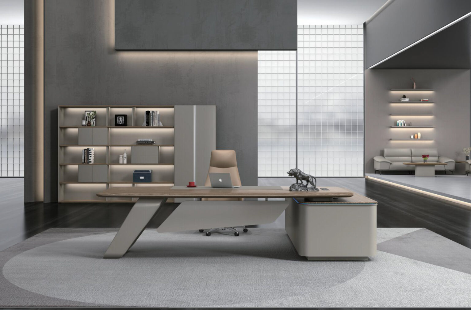 Modern Executive Office Desk From Curve Series | The Corporate Desk