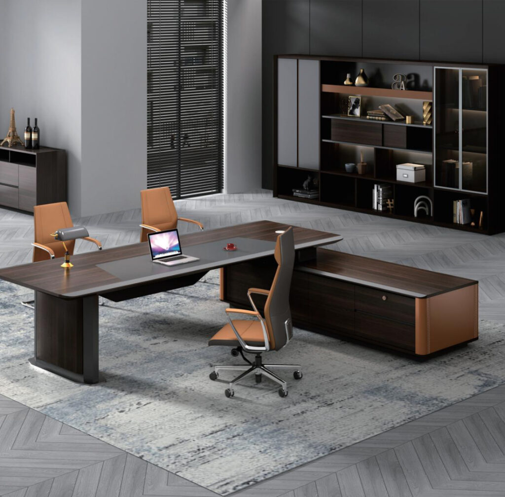 Modern Executive Office Desk From Knight Series | The Corporate Desk
