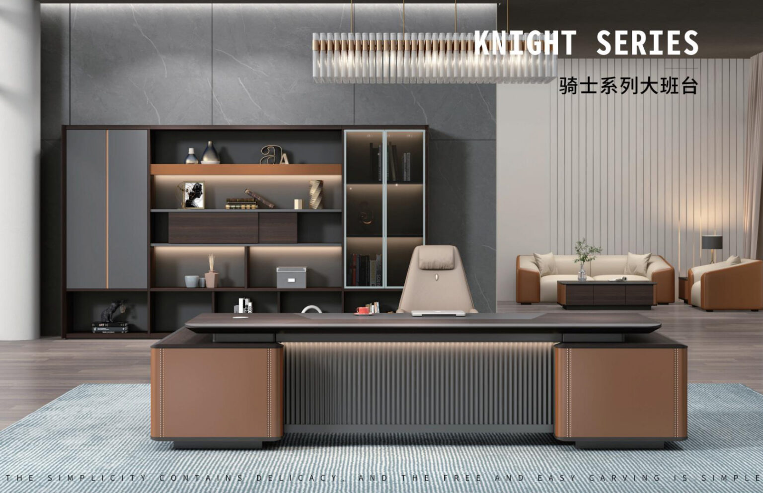 Sleek Executive Office Desk From Knight Series | The Corporate Desk